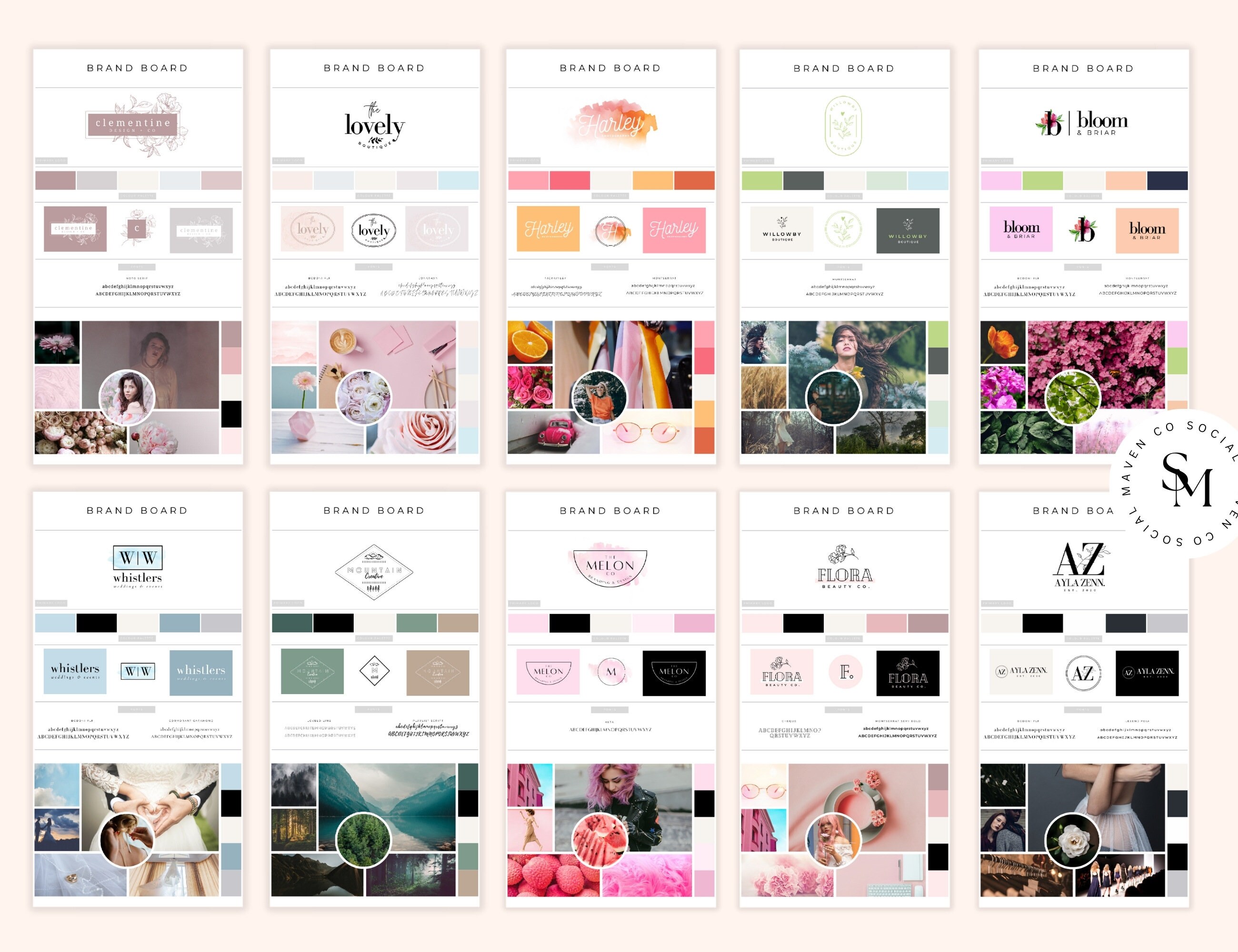 65 Brand Board Templates | Canva Templates | Logo Templates | Business ...