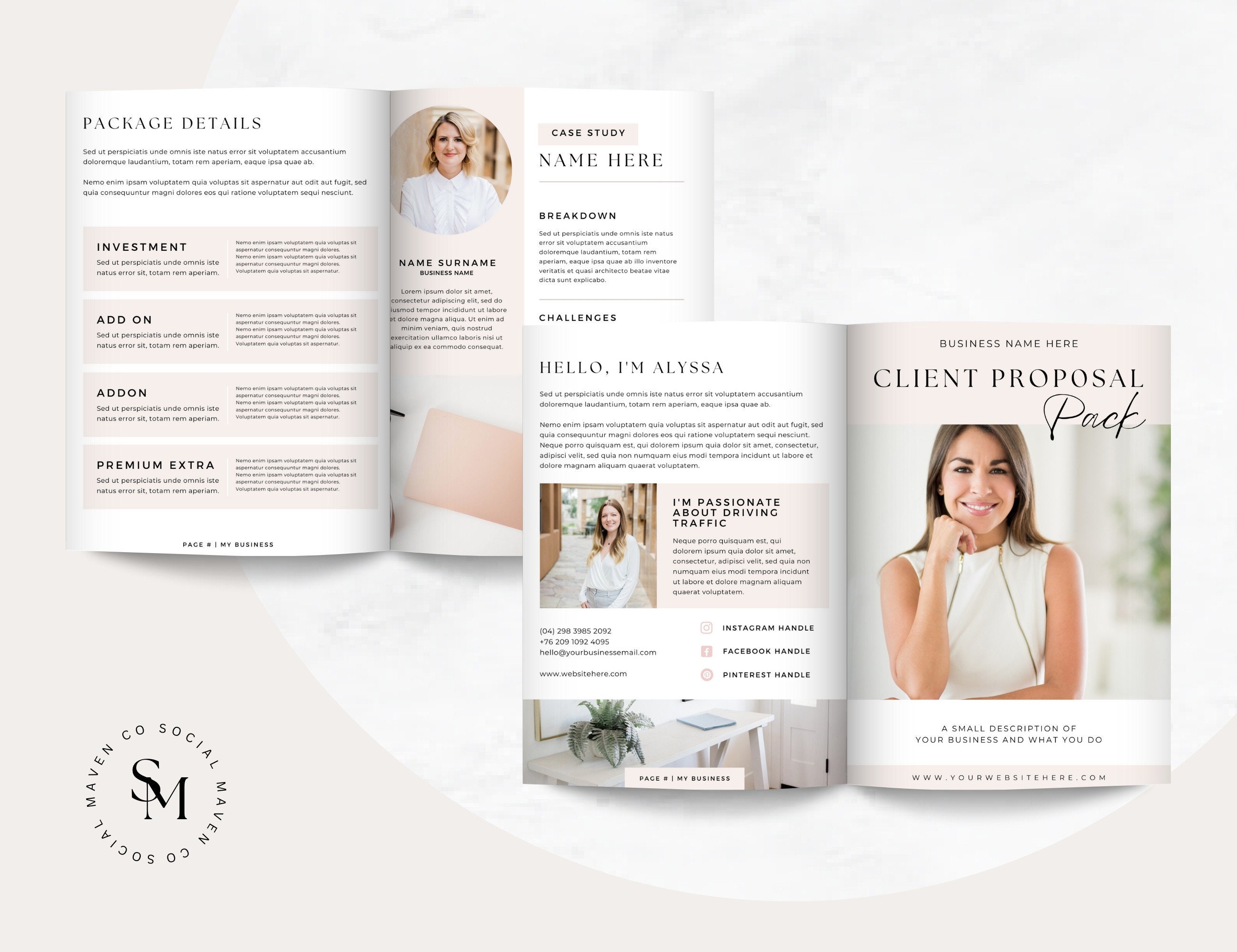 Client Proposal Template Beige Canva Project Proposal - Etsy