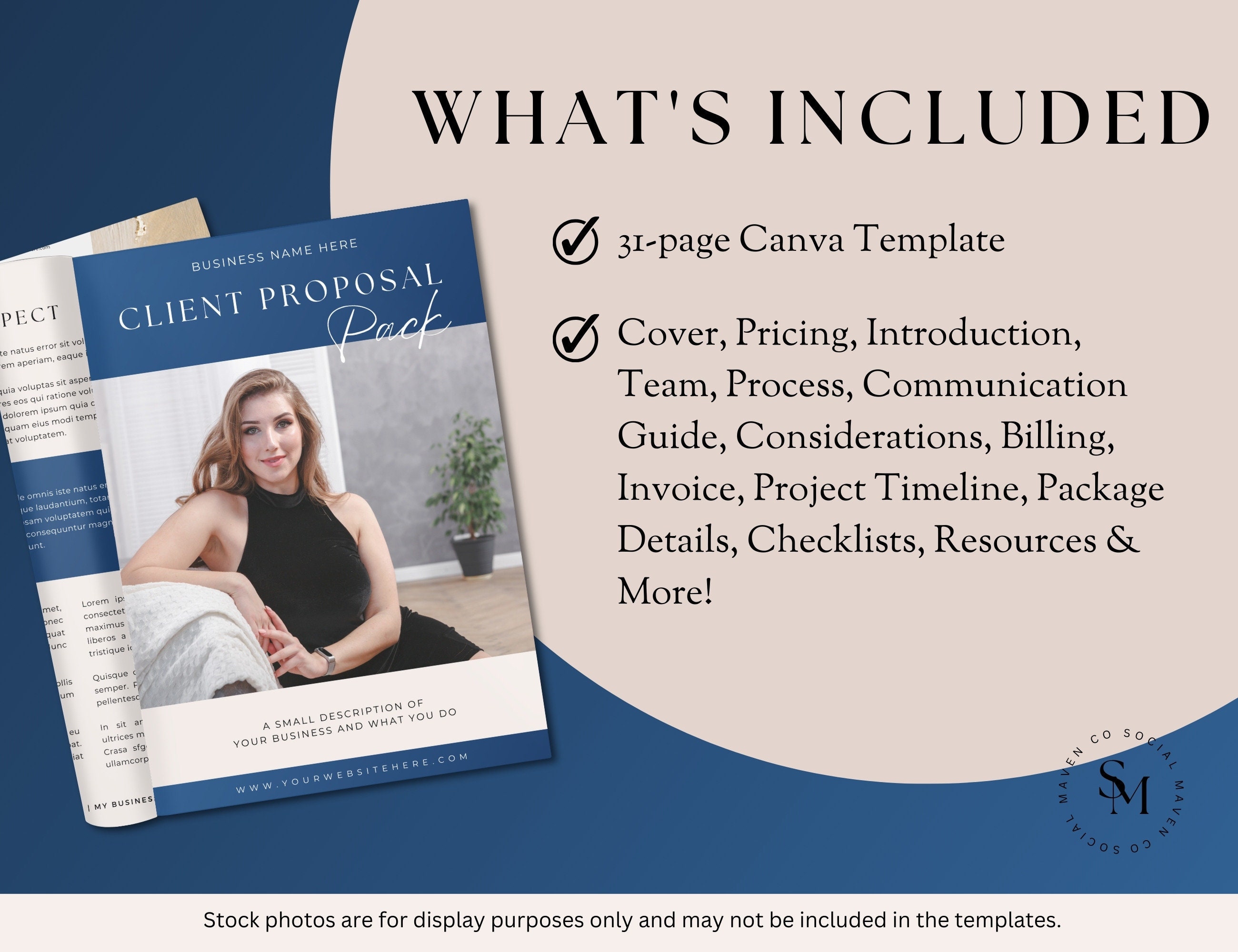 Client Proposal Template, Navy Blue, Canva Project Proposal Template ...