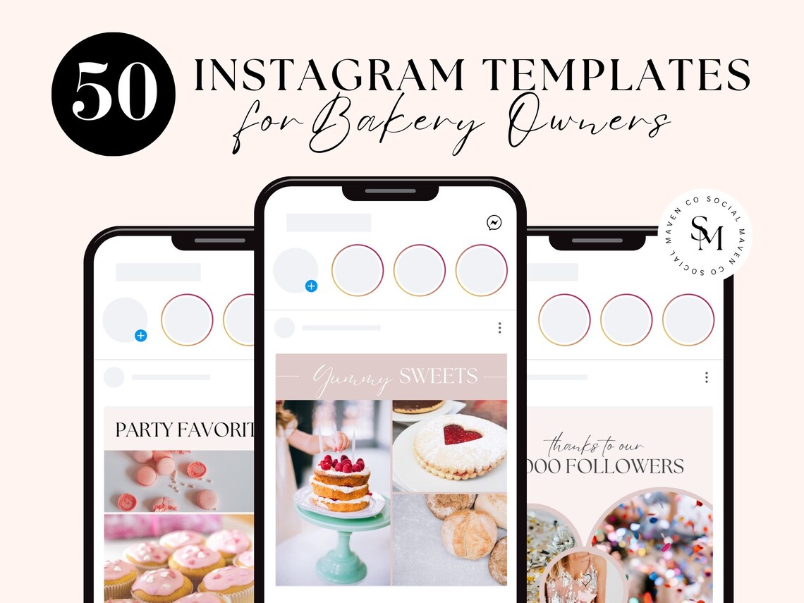 50 Bakery Instagram Post Templates, Bakery Canva Instagram Templates ...