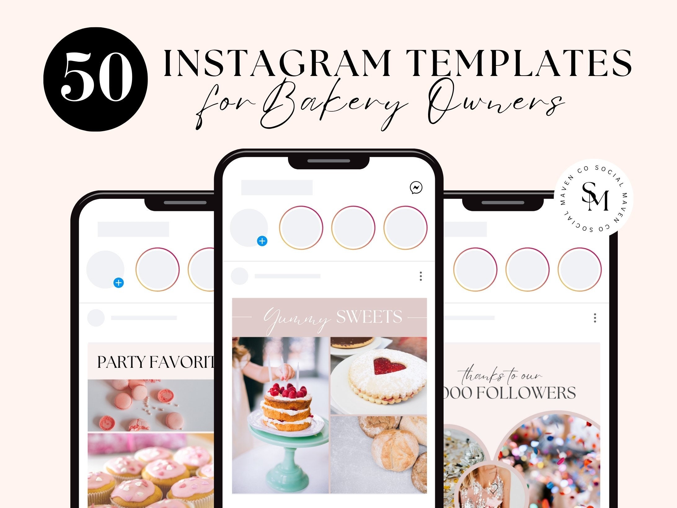 50 Bakery Instagram Post Templates, Bakery Canva Instagram Templates ...