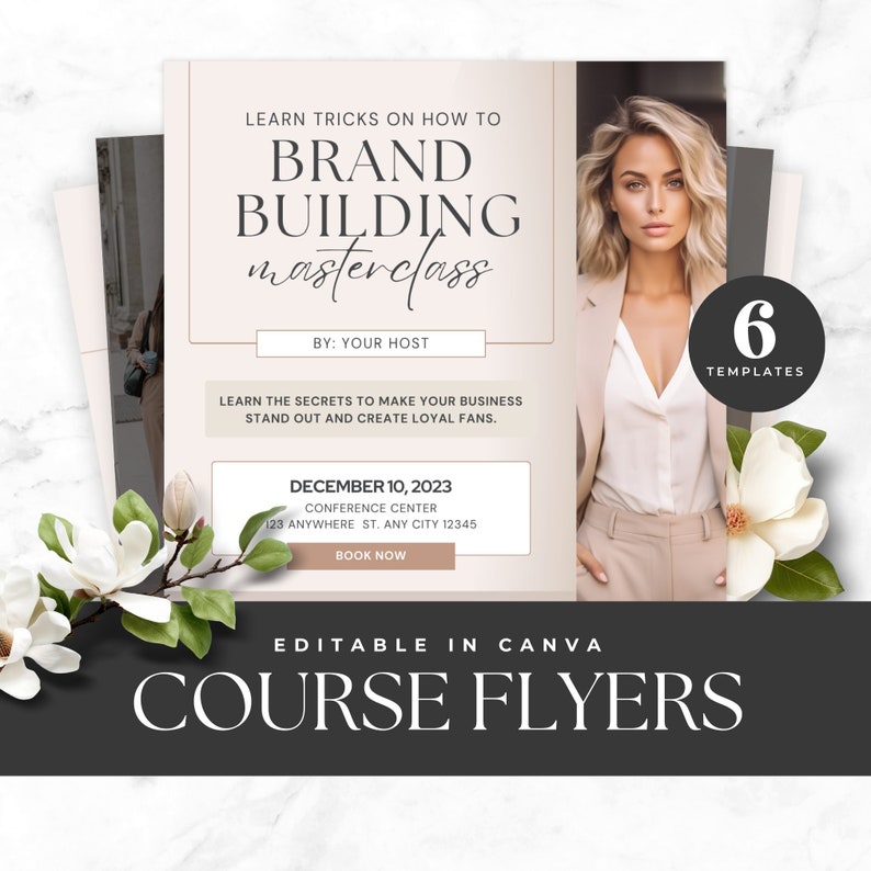 Course Flyer Templates, DIY Course Flyer, Masterclass Flyer Templates ...
