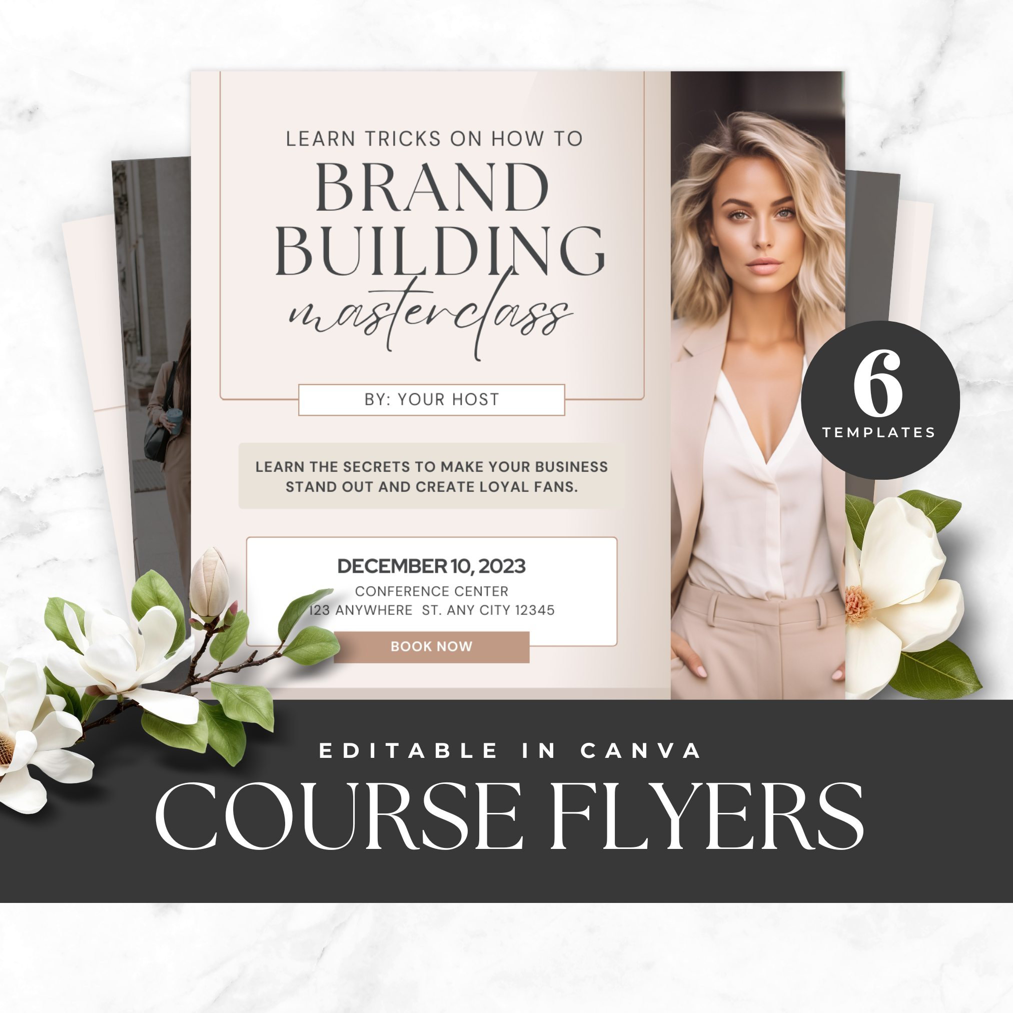 Course Flyer Templates, DIY Course Flyer, Masterclass Flyer Templates ...