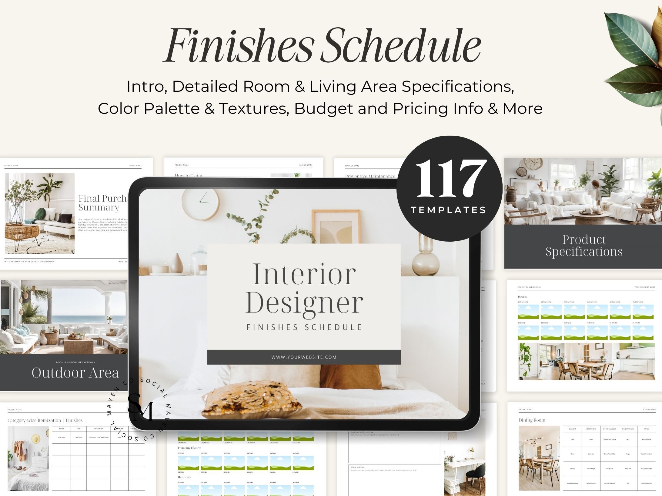 Interior Designer Template Bundle, Editable Canva, Interior Designer ...