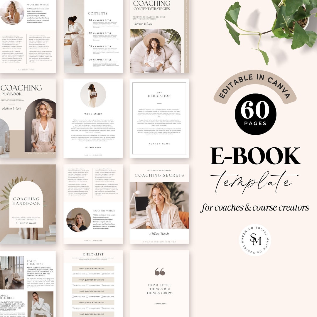 Canva Coaching Ebook Template, Business Coach Template, Coaching ...