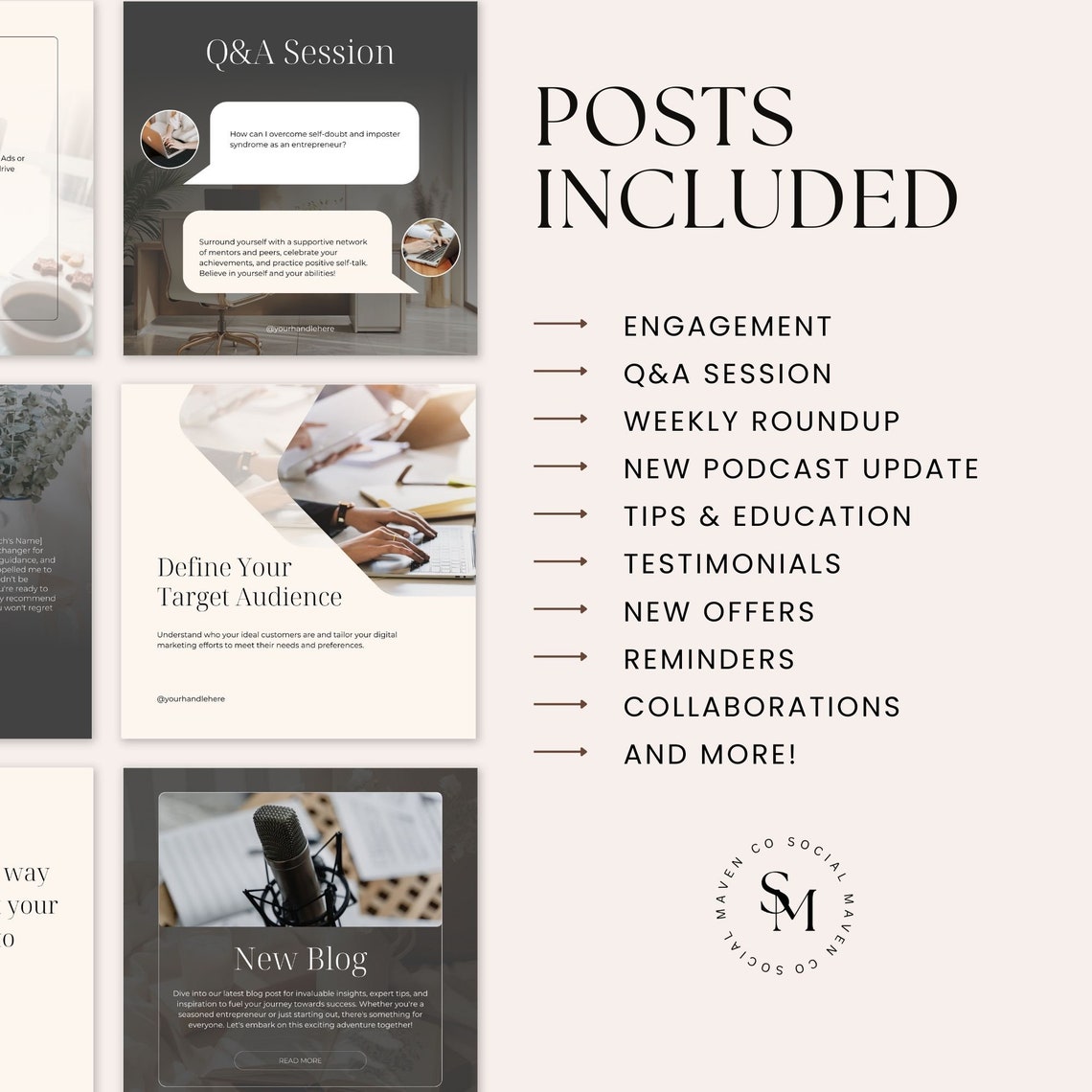 Faceless Instagram Post Templates, Editable Canva, Faceless Marketing ...