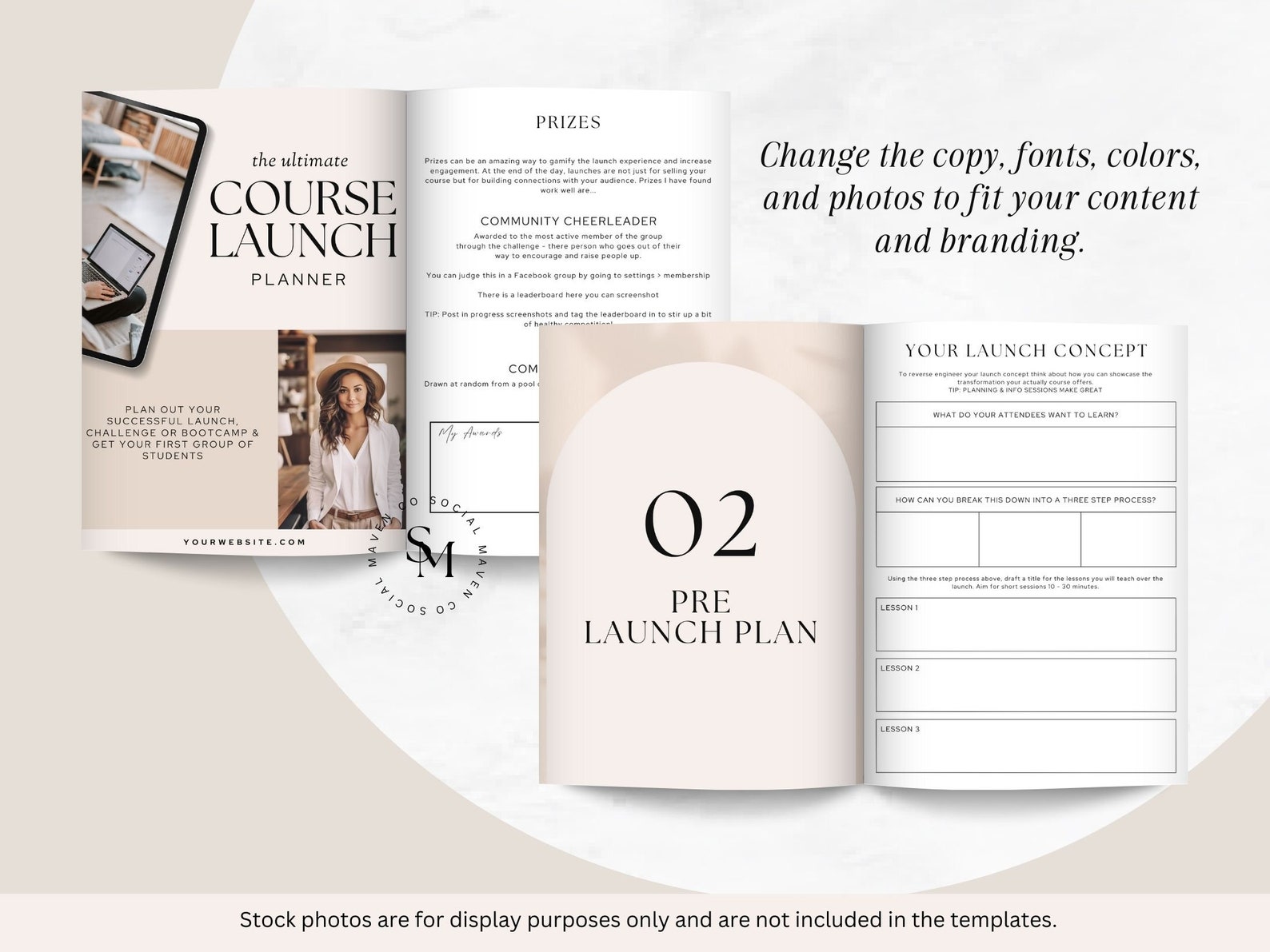 Course Launch Planner Template, Canva Course Creator Template, Course ...