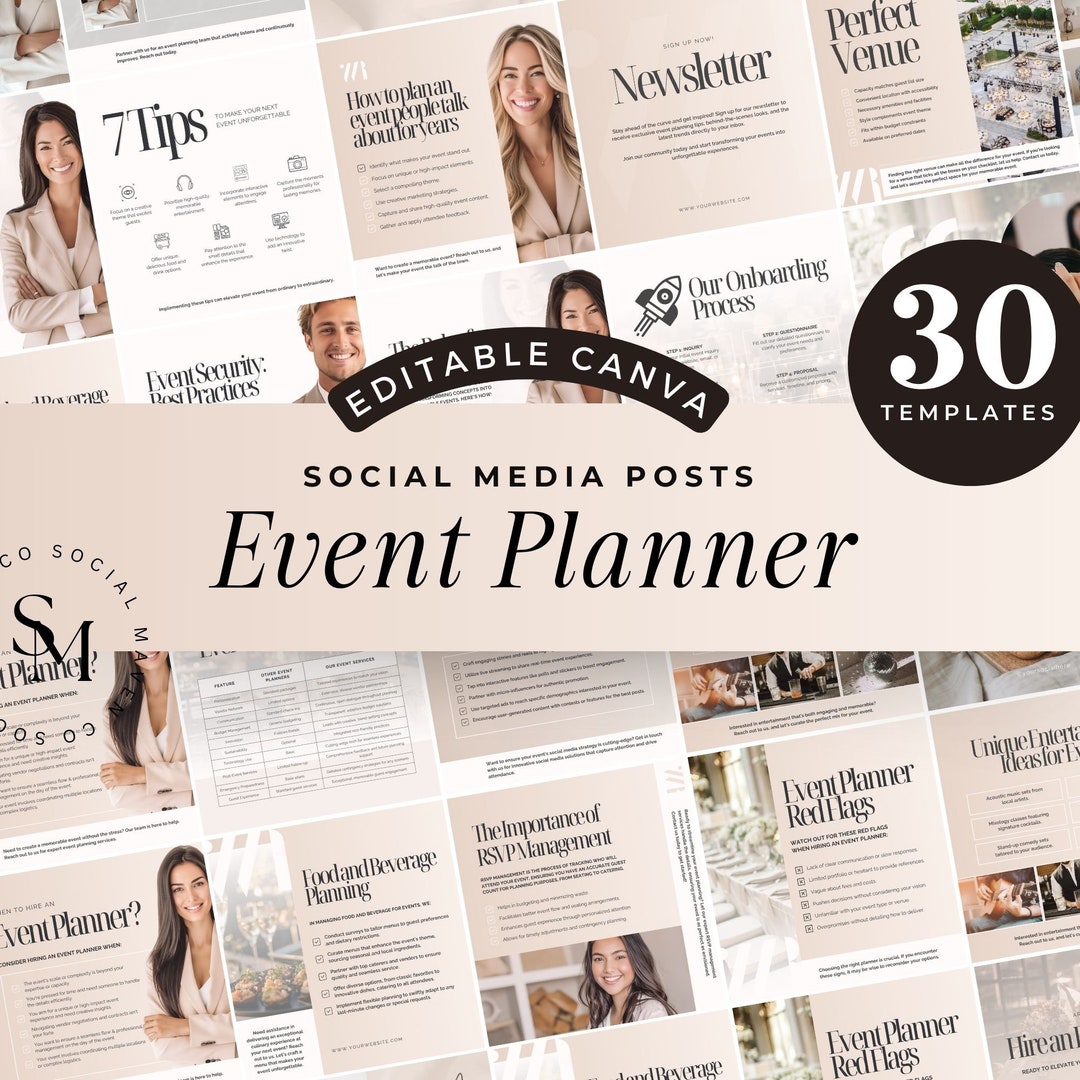 Event Planner Instagram Templates, Editable Canva, Wedding Planner ...