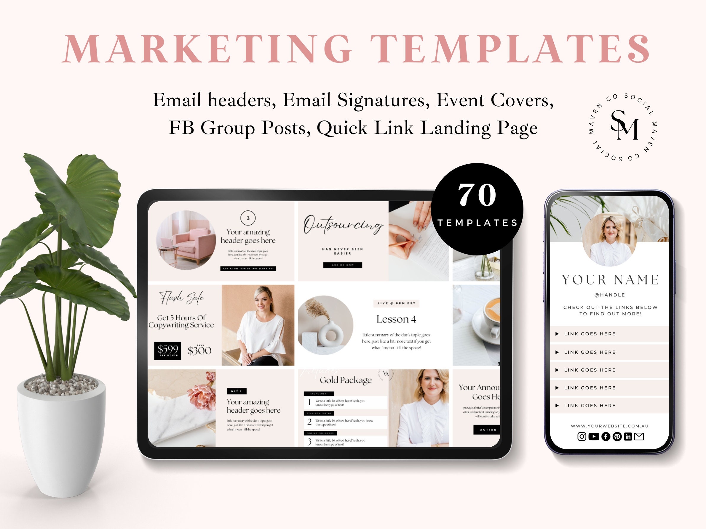 600+ Virtual Assistant Canva Template Bundle, Virtual Assistant ...