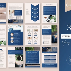 Client Proposal Template, Navy Blue, Canva Project Proposal Template ...