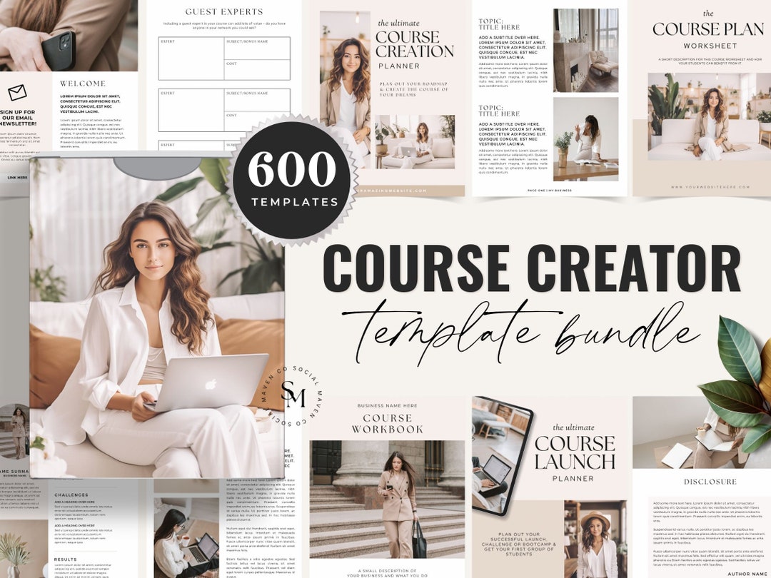 600+ Course Creator Template Bundle, Editable in Canva, Course Creator ...