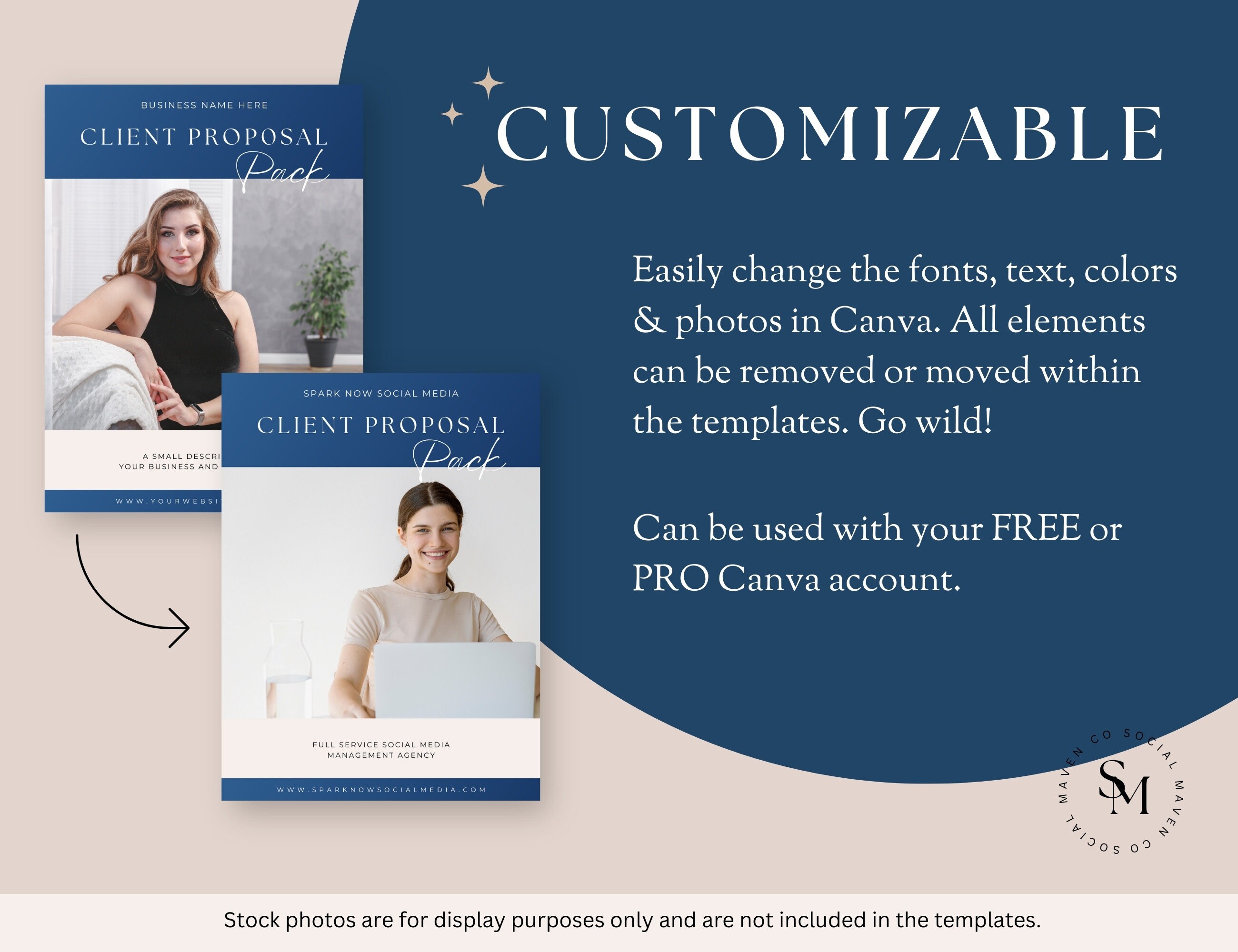Client Proposal Template, Navy Blue, Canva Project Proposal Template ...