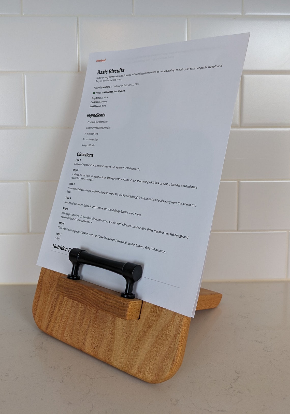 Hardwood Recipe Holder Stand (for Cookbooks, Pages, Tablets) - Etsy