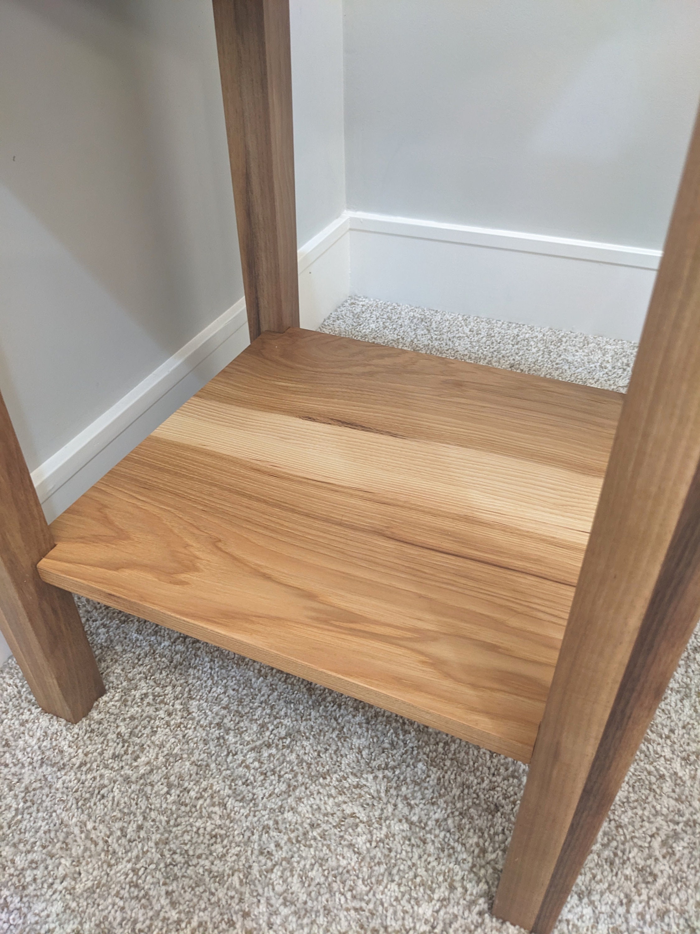 Walnut and Hickory Square Side Table With Drawer - Etsy