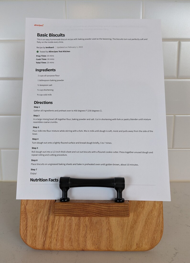 Hardwood Recipe Holder Stand (for Cookbooks, Pages, Tablets) - Etsy