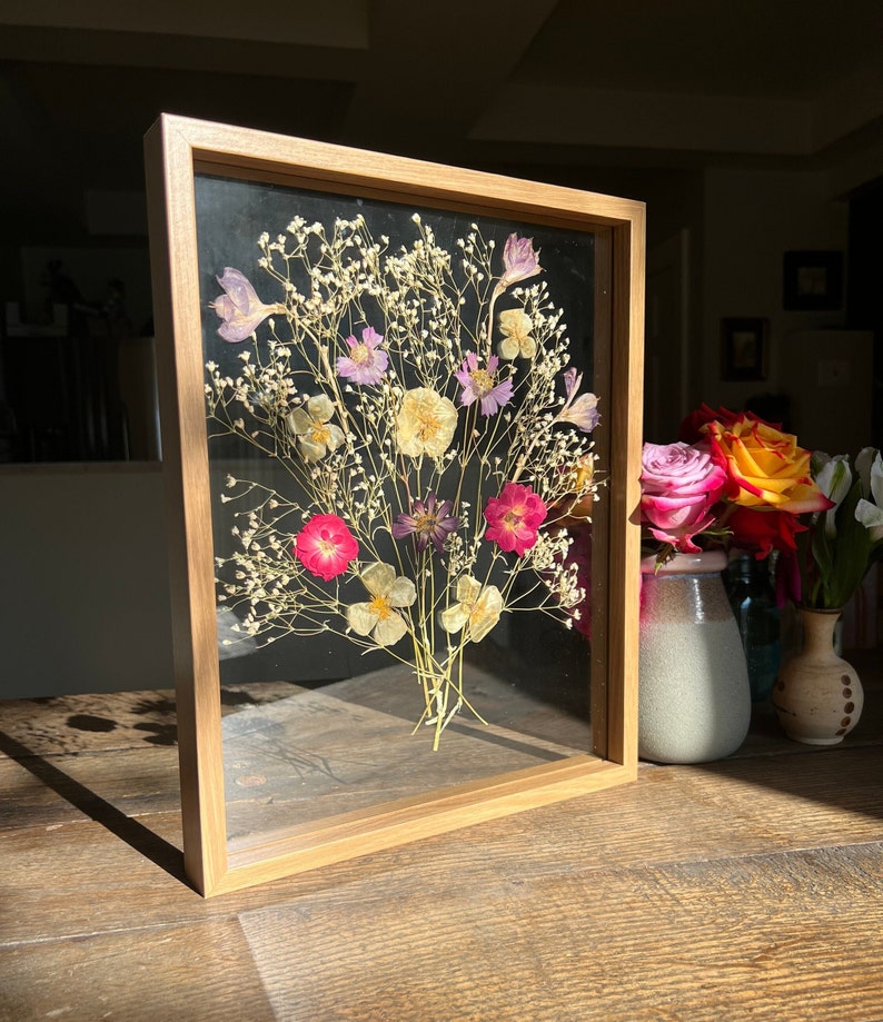 Pressed Flower Frame Rose and Coreopsis Ozark Bouquet - Etsy