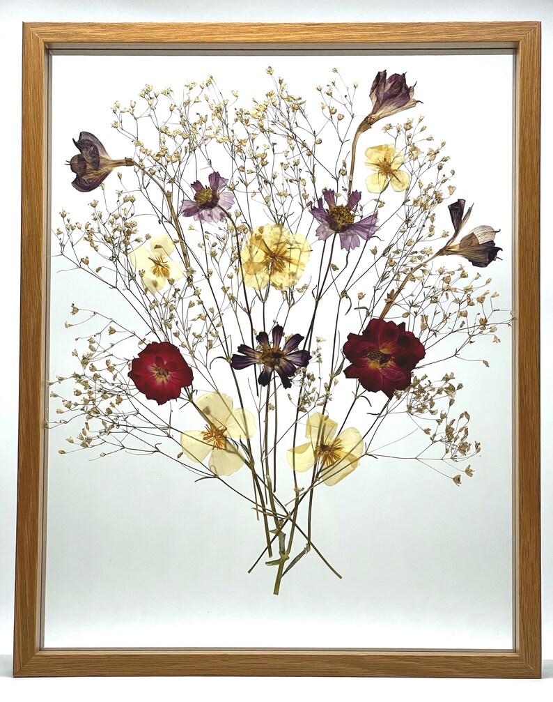 Pressed Flower Frame Rose and Coreopsis Ozark Bouquet - Etsy