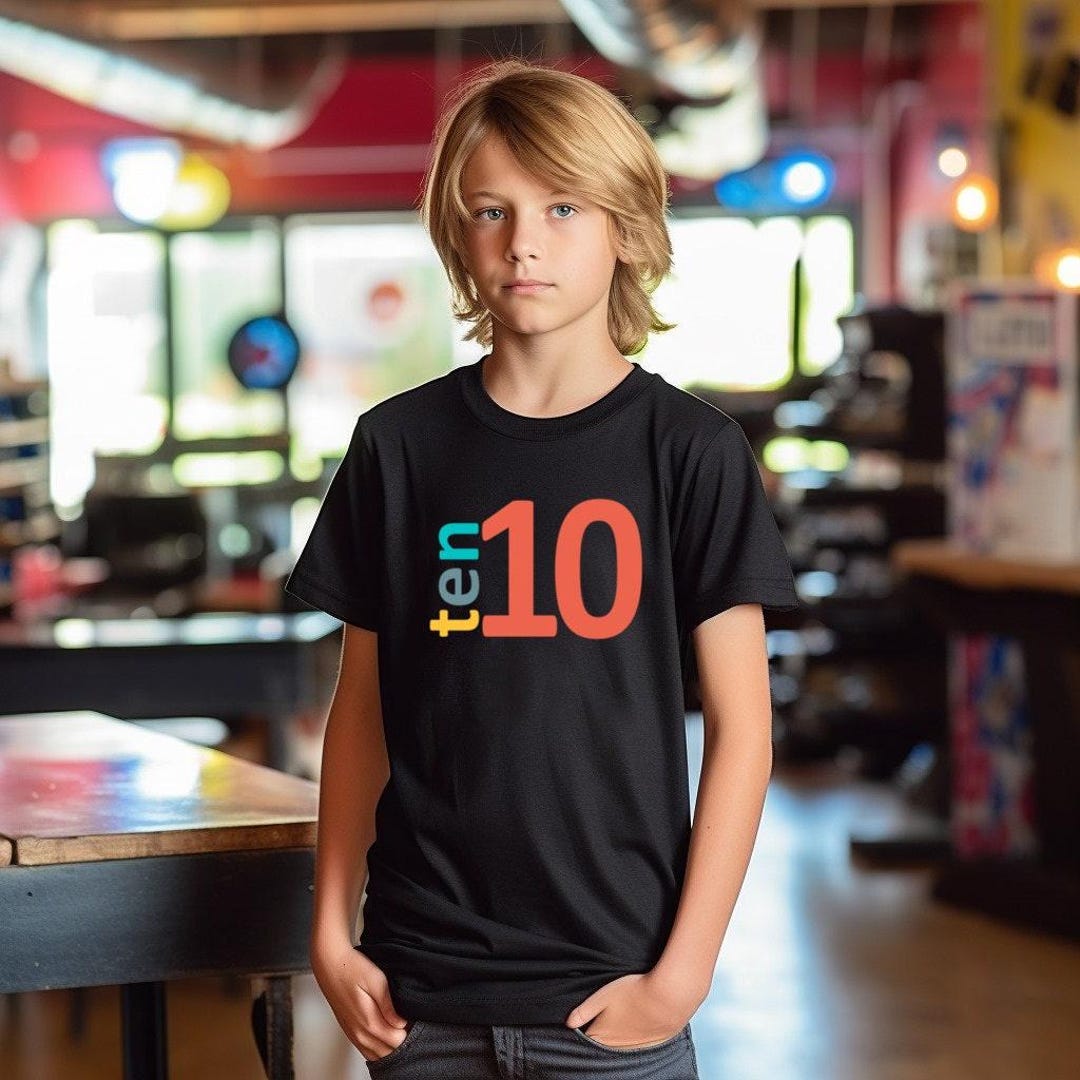 Ten Birthday Shirt, Boy 10th Birthday Gift, 10th Birthday Shirt, 10 Age ...