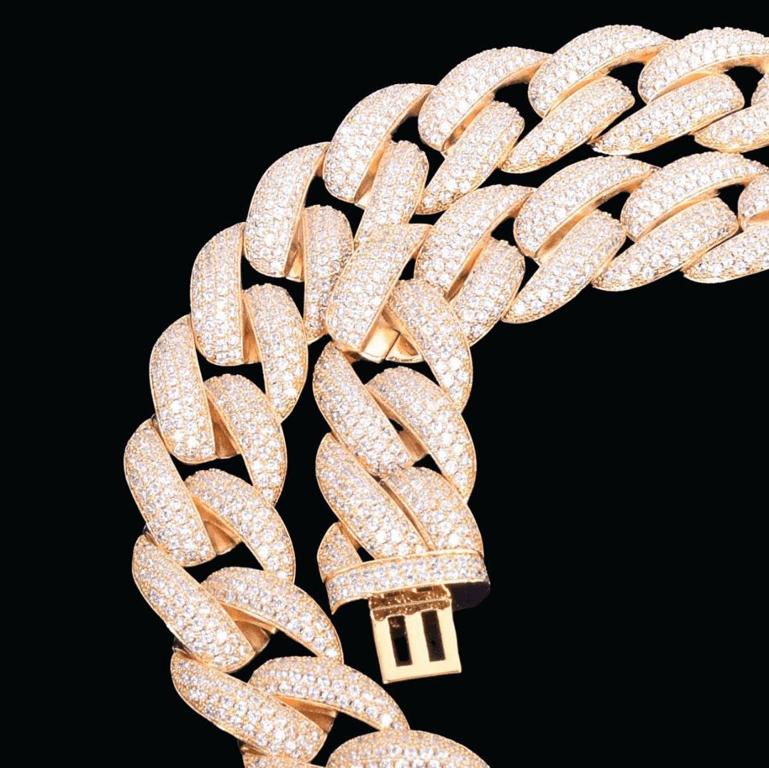 20MM Miami Cuban Iced Out Diamond Necklace Chain - Etsy