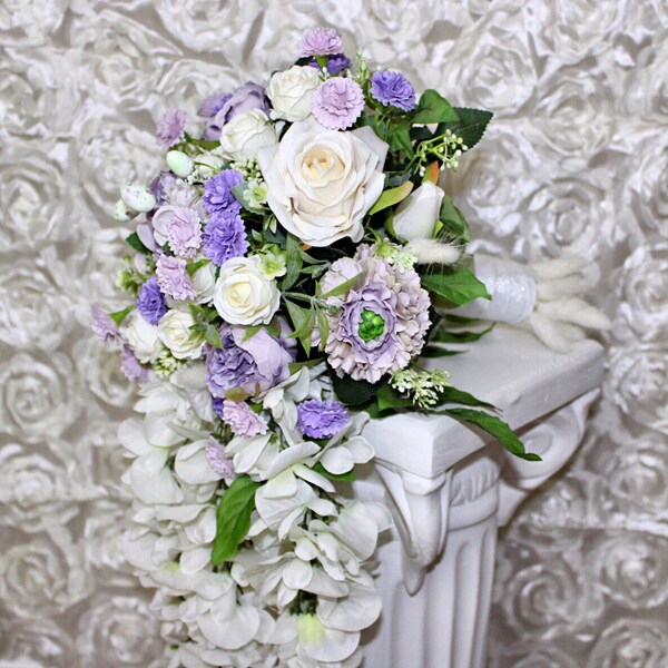 Pearl Cascading Bridal Bouquet - Etsy