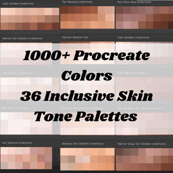 Skin Tone Procreate Palettes - Etsy Skin Tone Procreate Palettes - Etsy
