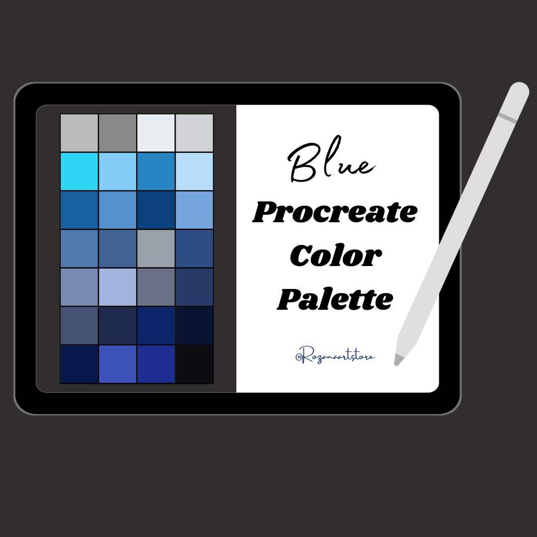 Blue Procreate Color Palette Instant Download Color Palette - Etsy