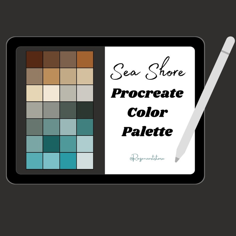 Procreate Color Palette Sea Shore Color Palette Procreate Etsy