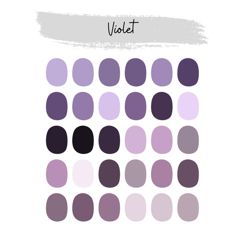Procreate Color Palette | Violet Color Palette | Procreate Brushes - Etsy