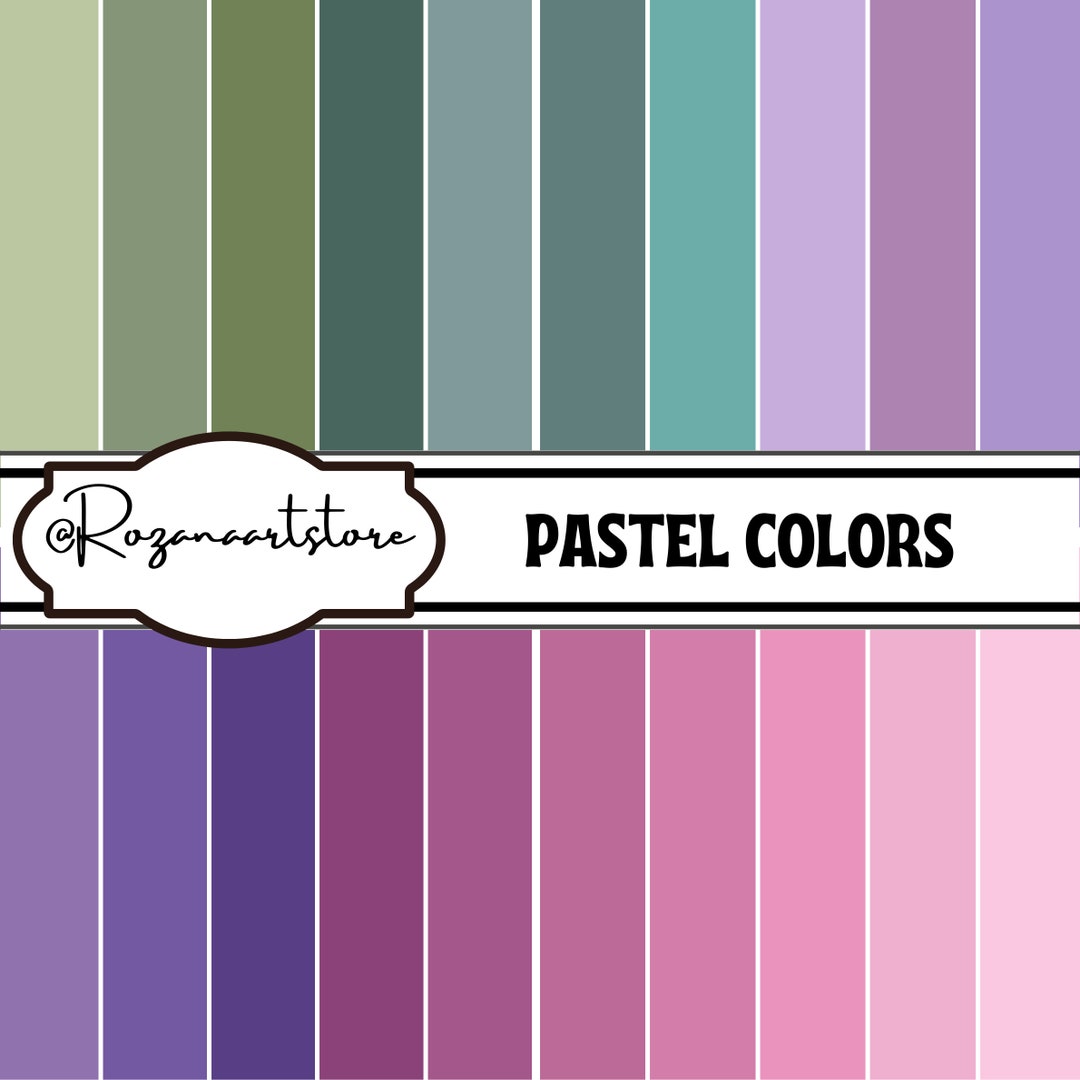Dark Pastel Digital Paper | Instant Download Scrapbook Paper | Solid ...