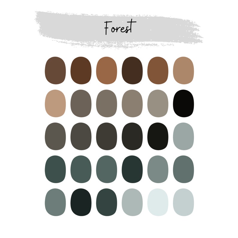 Forest Procreate Color Palette | Instant Download Colors | Procreate ...