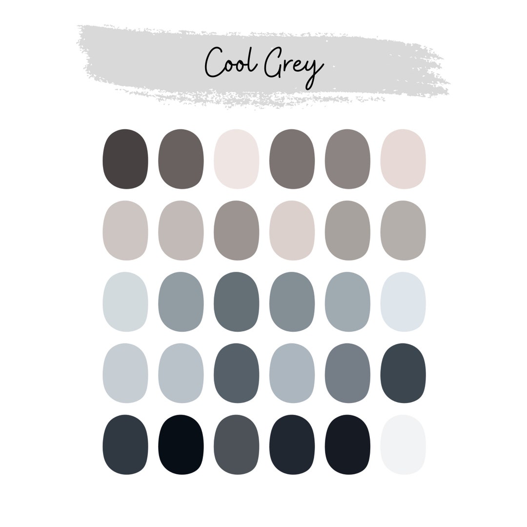 Procreate Color Palette | Cool Grey Color Palette | Procreate Brushes ...