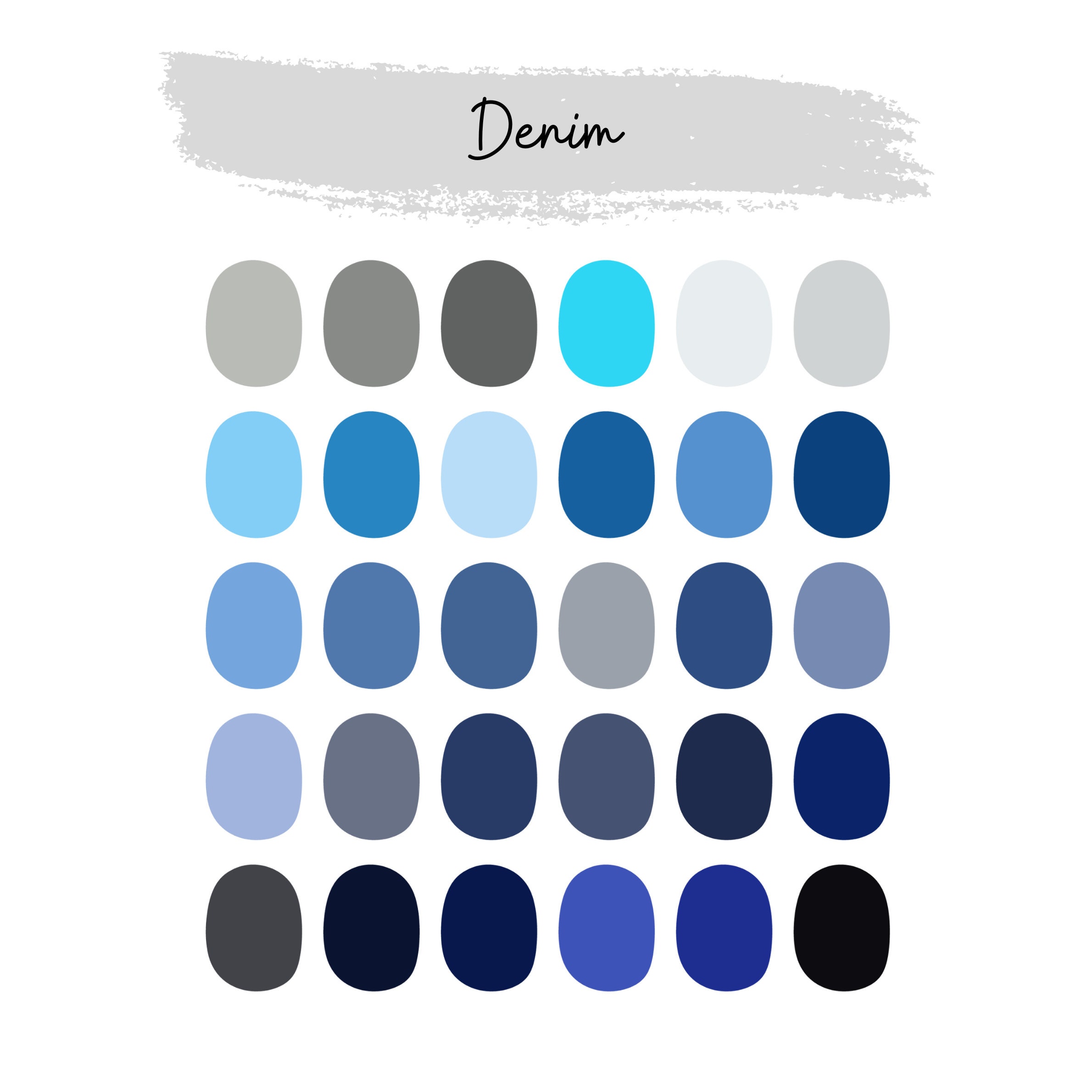 Blue Procreate Color Palette | Instant Download Color Palette ...