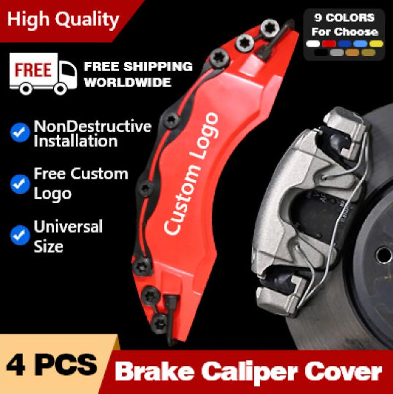 4 Pcs Mercedes AMG Emblem Brake Caliper Covers Size 16' and up Rims Car ...