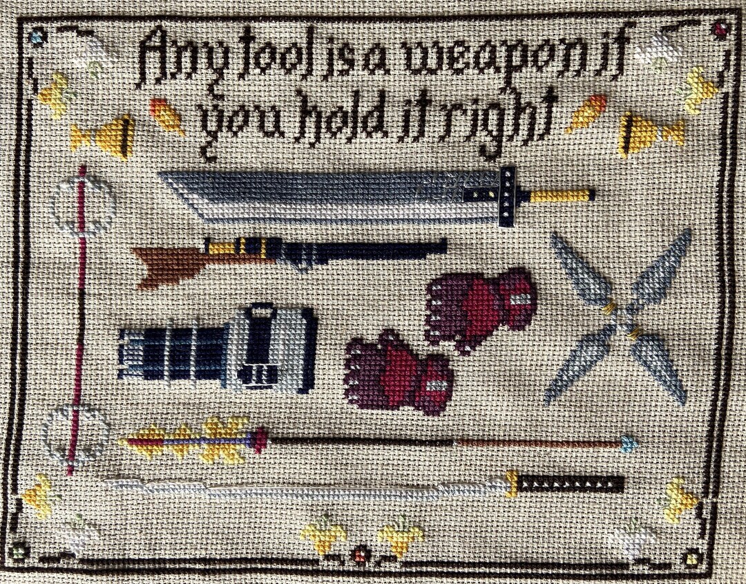 Final Fantasy VII Weapon Sampler - Cross Stitch Pattern PDF - Etsy