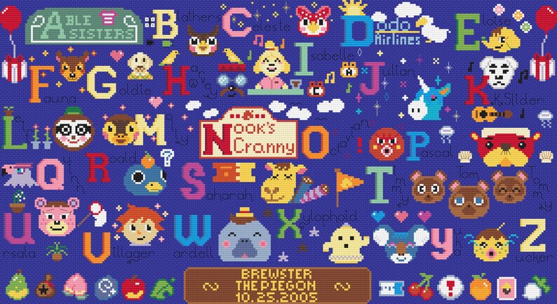 Alphabet Crossing Sampler - Cross Stitch PDF - Etsy