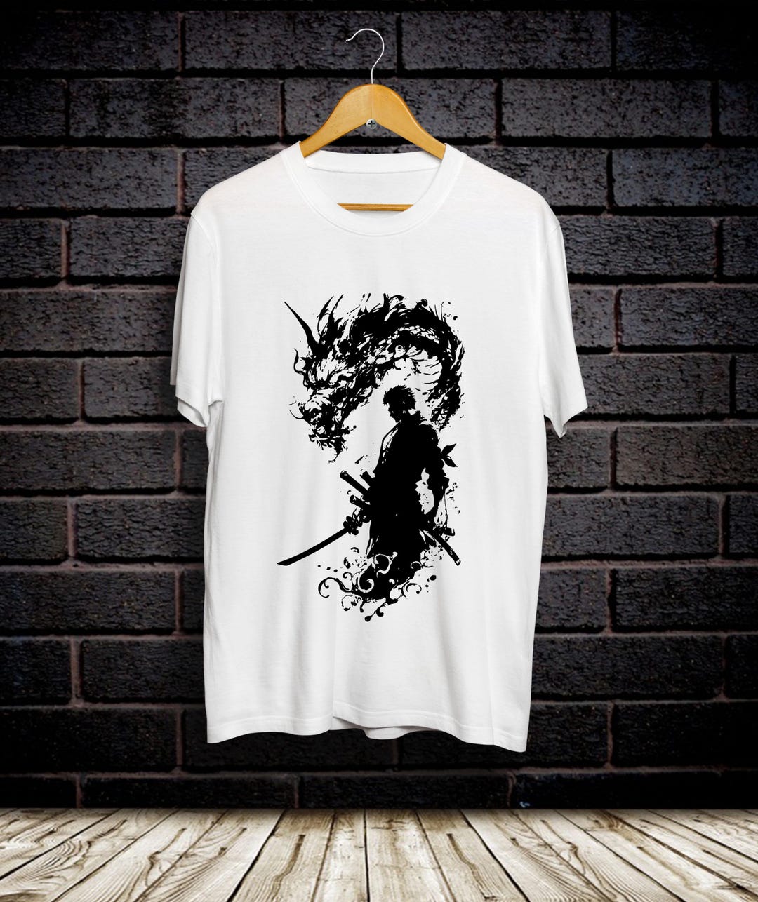 One Piece Zoro Dragon Silhouette T-shirt - Etsy