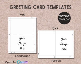Drag and Drop Greeting Card Templates Editable Canva - Etsy