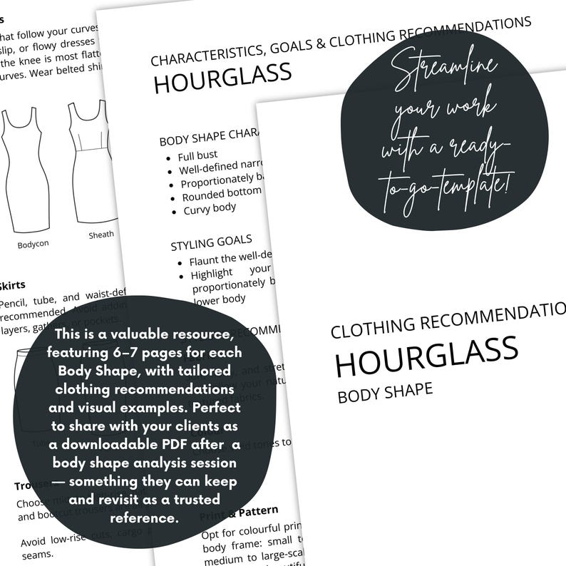 TEMPLATE, Female Body Shape Analysis, Clothing Recommendations, Client ...
