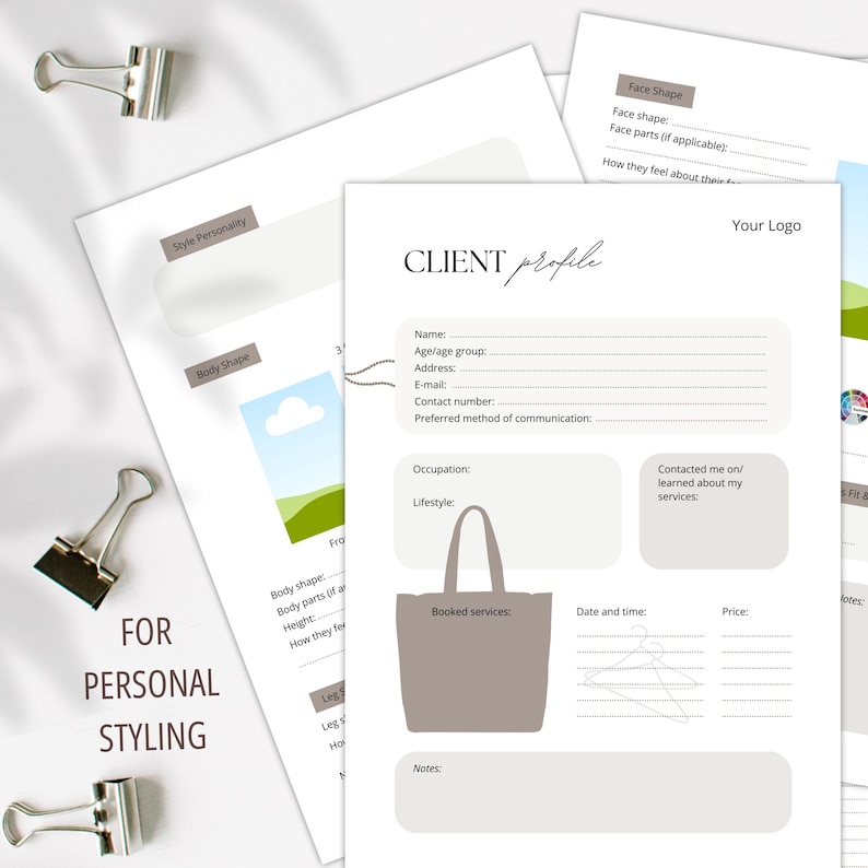 TEMPLATE, Client Profile, Management & Tracking, Male and Female ...