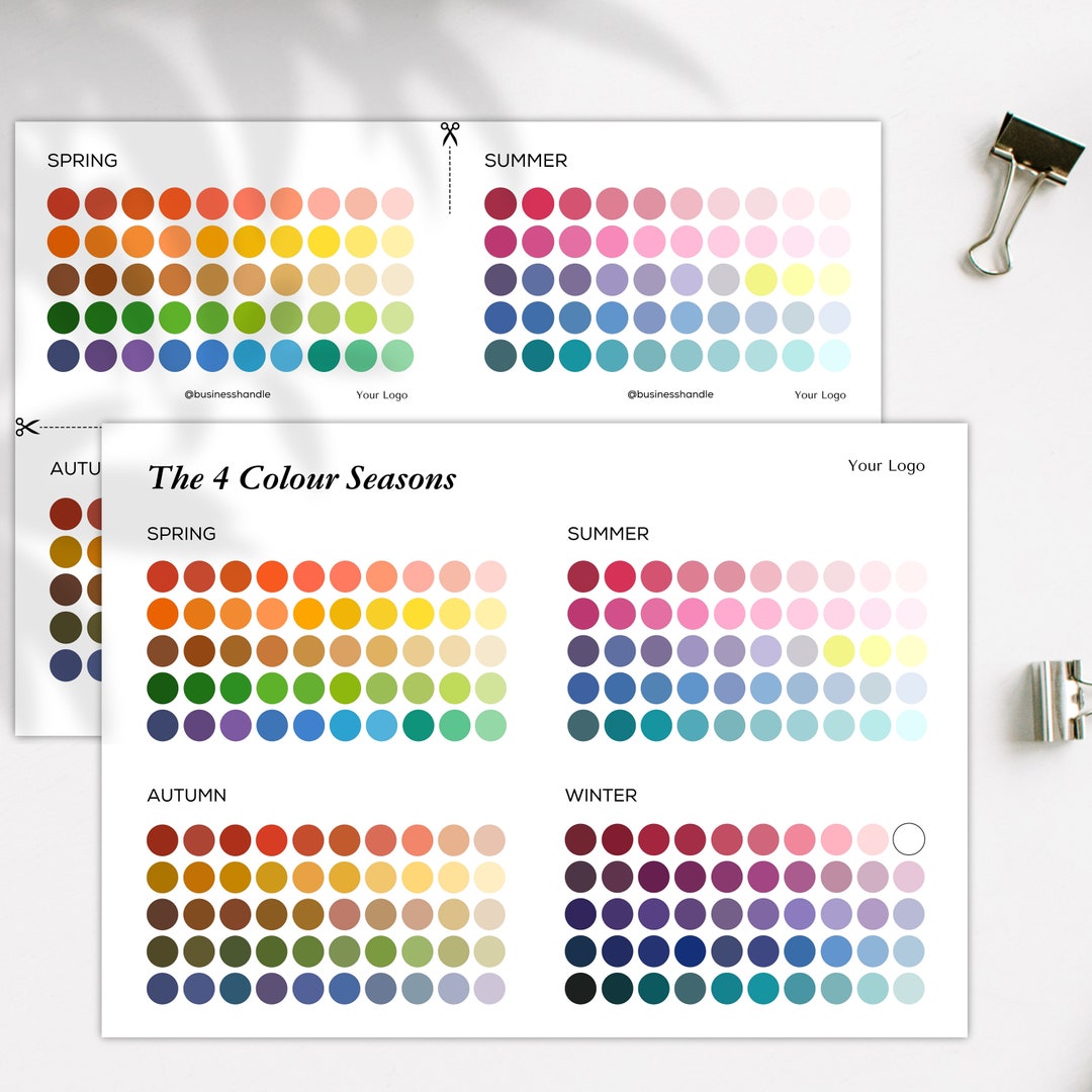 TEMPLATE, 4 Colour Seasons Analysis for Colour Analysts and Personal ...