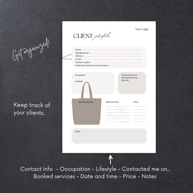 TEMPLATE, Client Profile, Management & Tracking, Male and Female ...