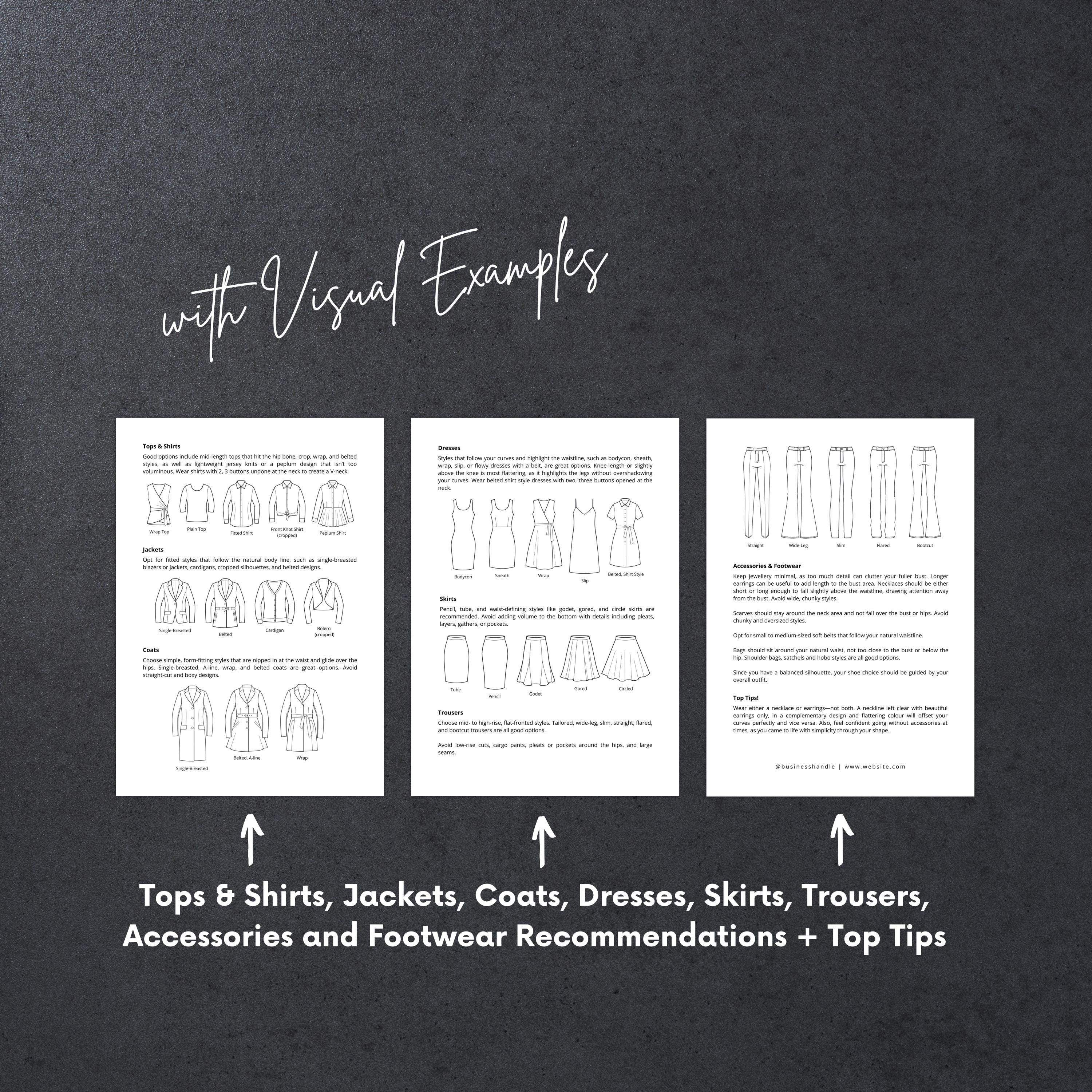 TEMPLATE, Female Body Shape Analysis, Clothing Recommendations, Client ...