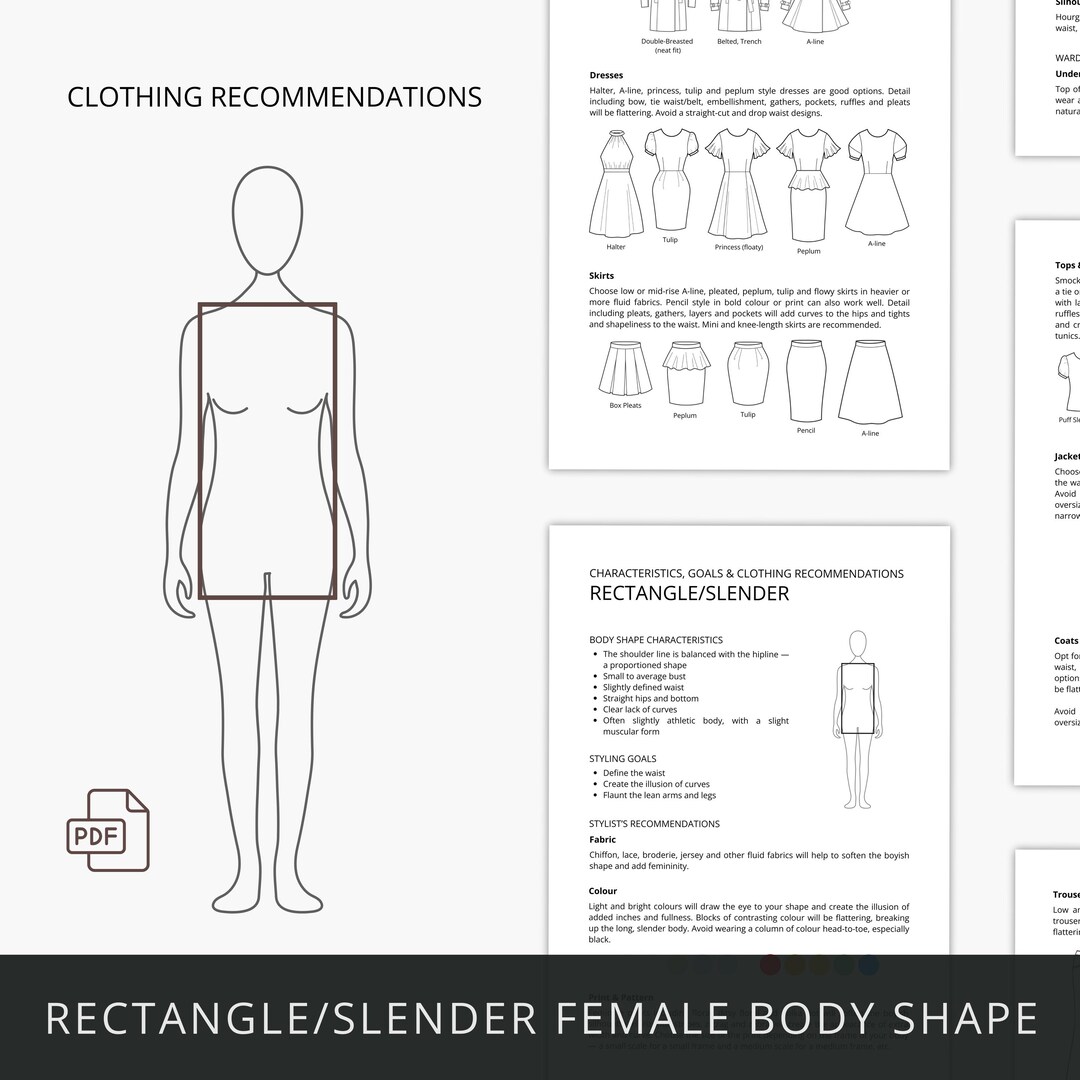 Rectangle/slender Body Shape Guide, Clothing Recommendations, What to Wear, Style for Athletic ...