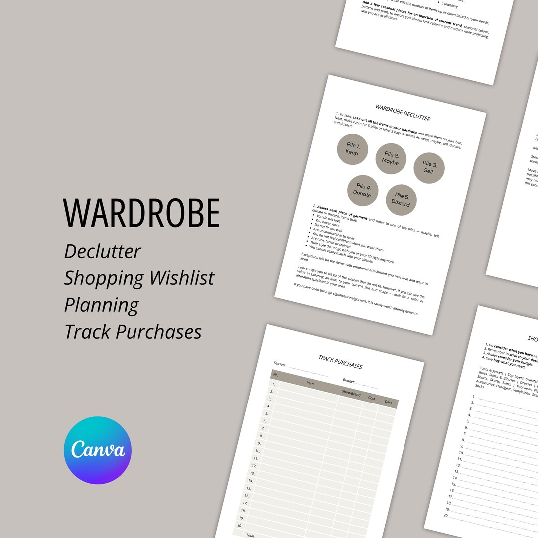 Capsule Wardrobe Planning, Closet Declutter & Organising, Shopping List ...