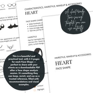 TEMPLATE, Female Face Shape Guide, Tool for Stylists, Image Consultants ...