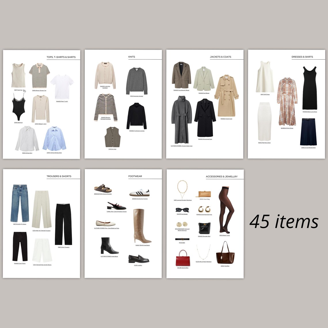 Classic French Style Capsule Wardrobe, 98 All-year Around Pre-styled ...