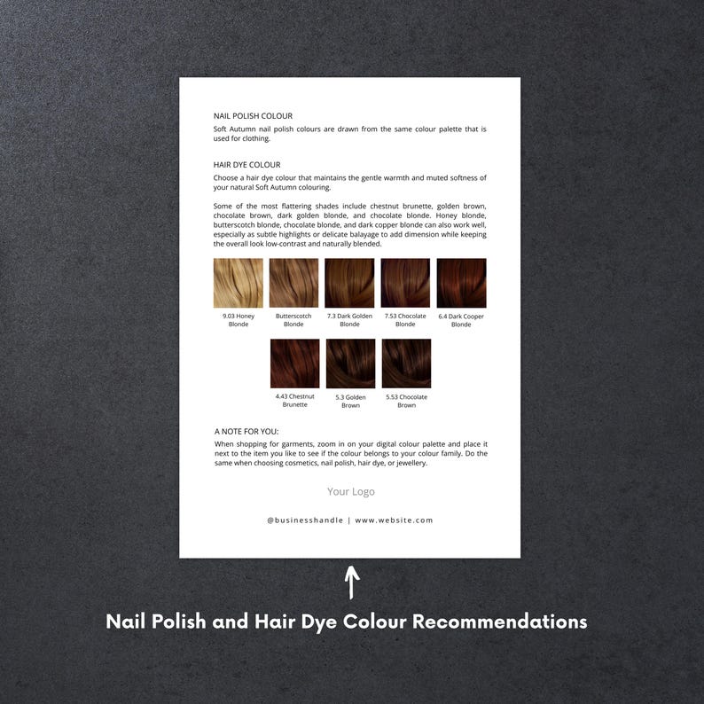 TEMPLATE, All 12 Color Seasons, Sub-seasons, Tool for Stylists, Image ...