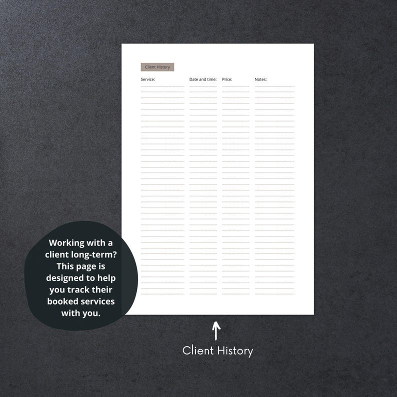 TEMPLATE, Client Profile, Management & Tracking, Male and Female ...