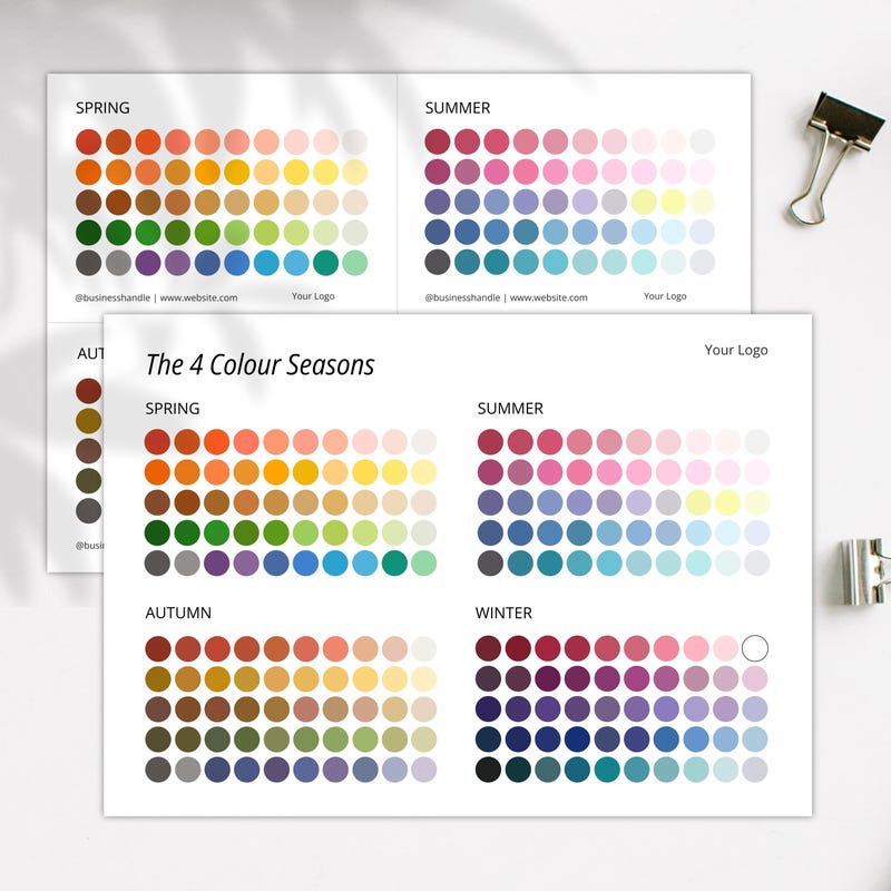 Winter Color Swatches - Etsy