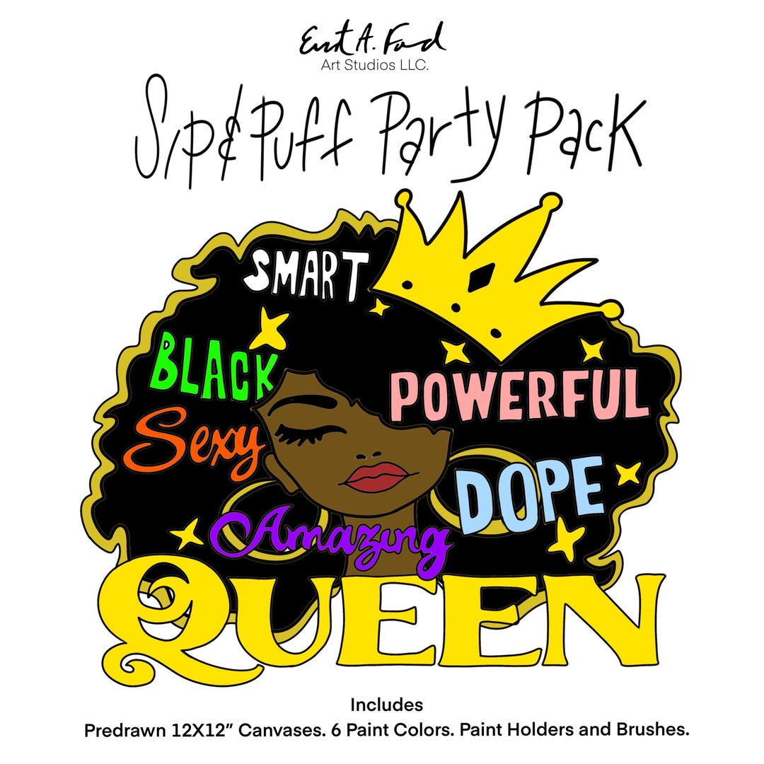 Sip/puff Paint Girls Night Party Packs - Etsy